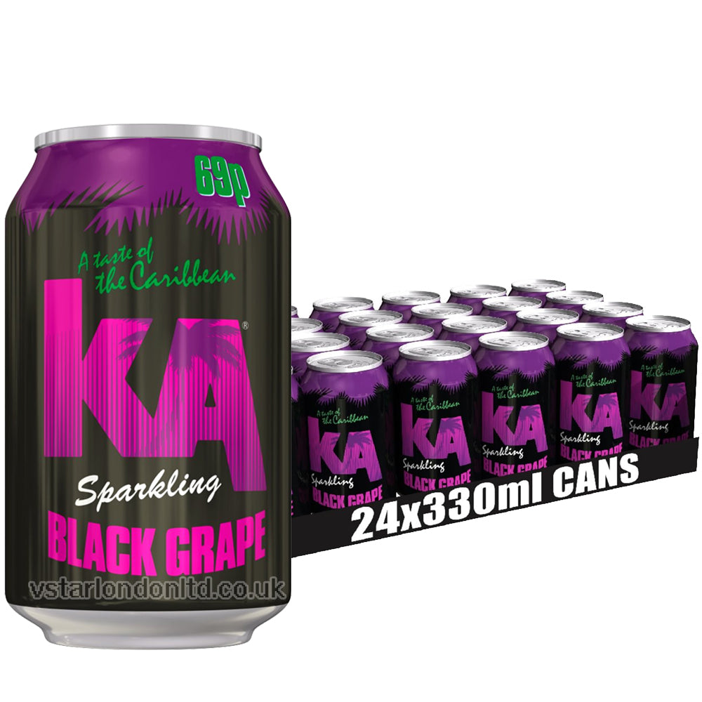KA Sparkling Black Grape 330ml (12 & 24 Cans) | Caribbean Soft Drink – WingsMart