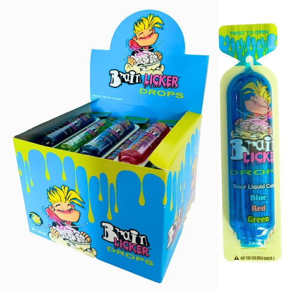 Brain Licker Sour Candy Tubes – 30 x 25ml Pack | Wingsmart UK – WingsMart