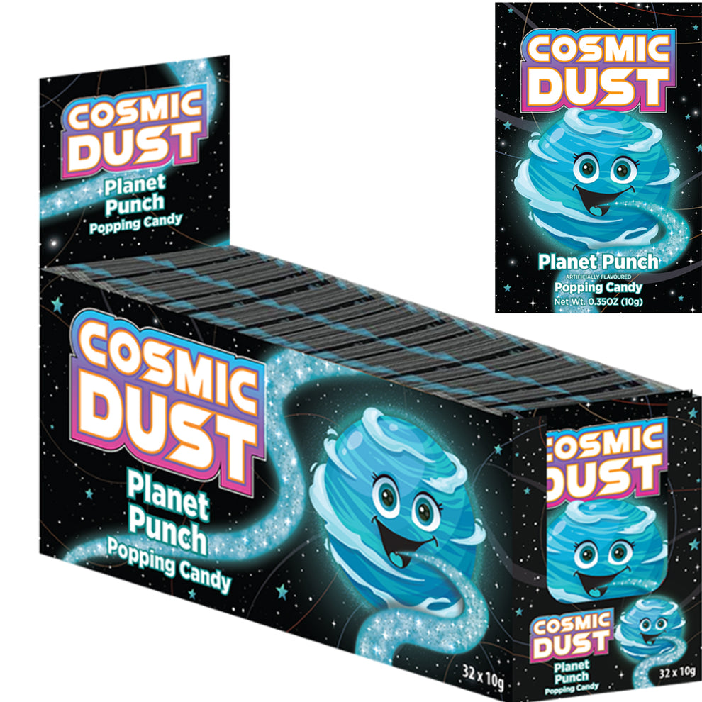 Cosmic Dust Planet Punch Popping Candy – 32 x 10g Sachets – WingsMart