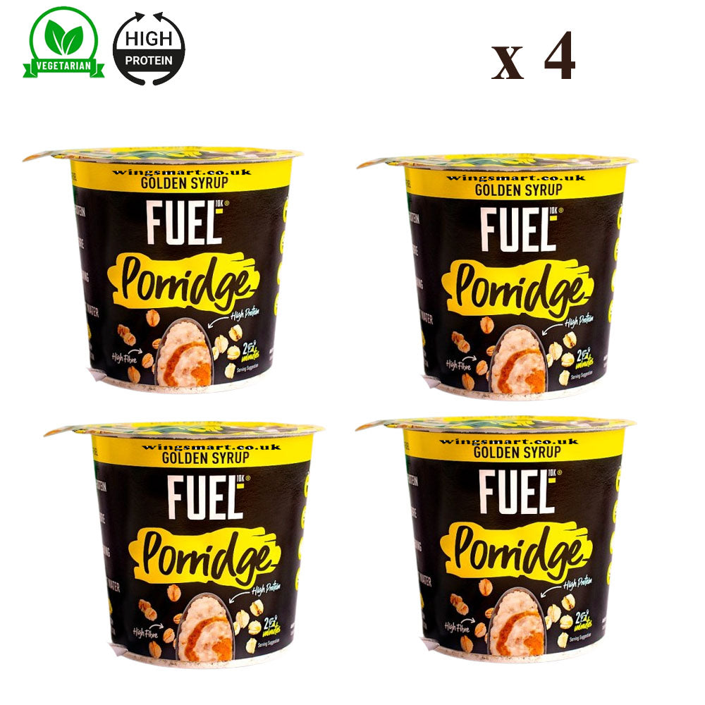 FUEL10K High Protein Oat Cereal Porridge Pots Chocolate & Golden Syrup ...
