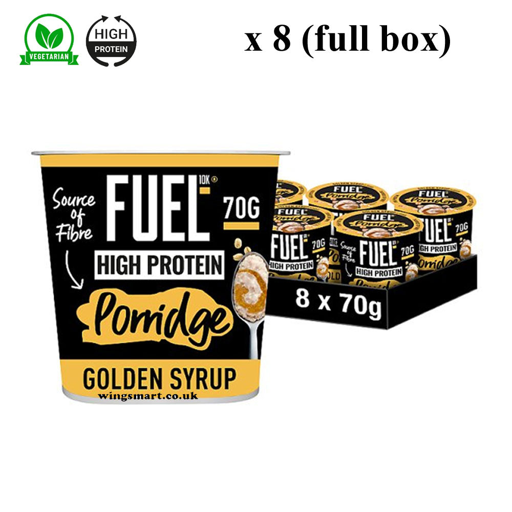 FUEL10K High Protein Oat Cereal Porridge Pots Chocolate & Golden Syrup ...