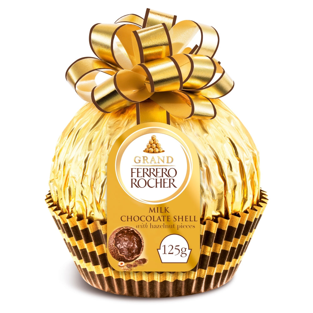 Grand Ferrero Rocher Milk Chocolate 125g – Luxurious Hazelnut Treat ...