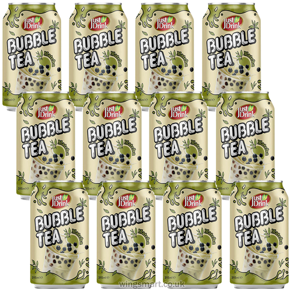Just Drink Matcha Bubble Tea - 315ml Can | Creamy Green Tea with ...