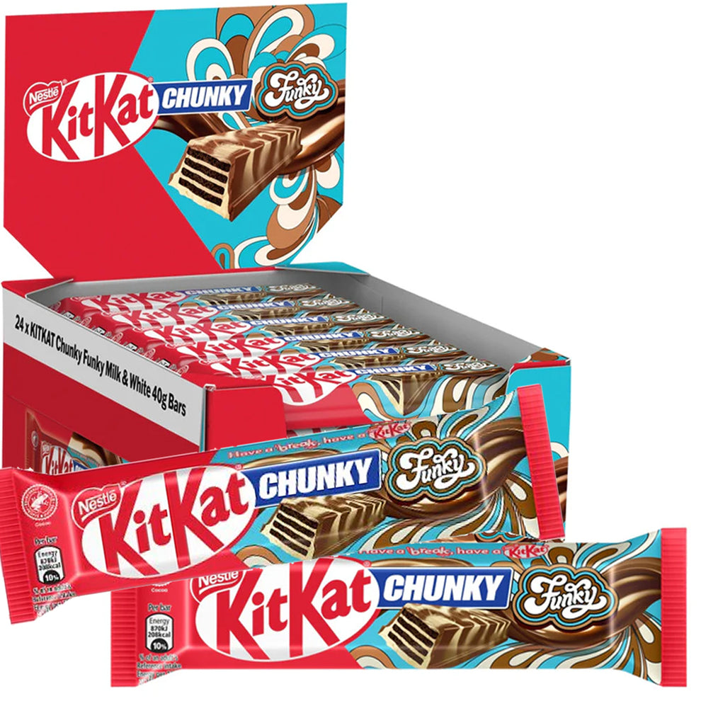 KitKat Chunky Funky Chocolate Bar 24 x 40g | Crispy & Creamy Treat ...