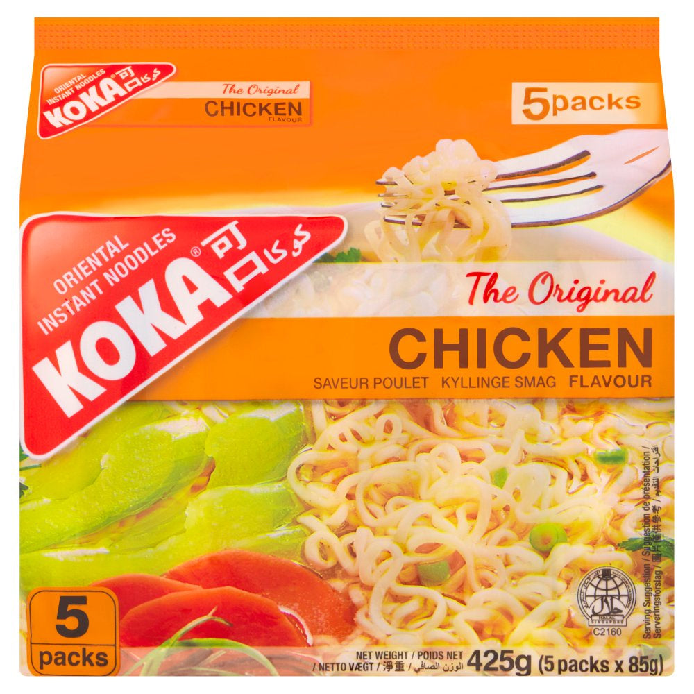 Koka Chicken Flavour Instant Noodles 5 Pack – Quick & Tasty – WingsMart