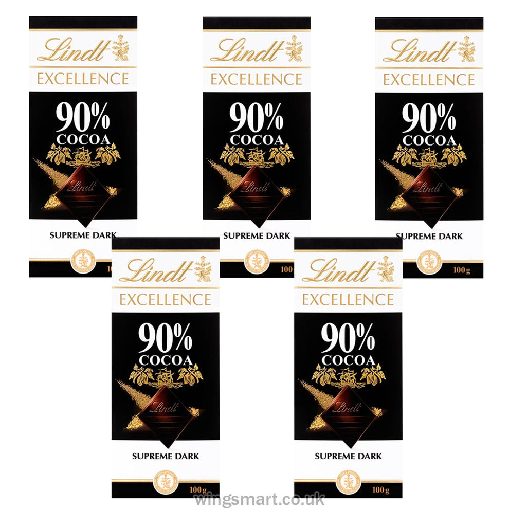 Lindt Excellence Intense Dark 90% Cocoa Chocolate Bar 100g – WingsMart