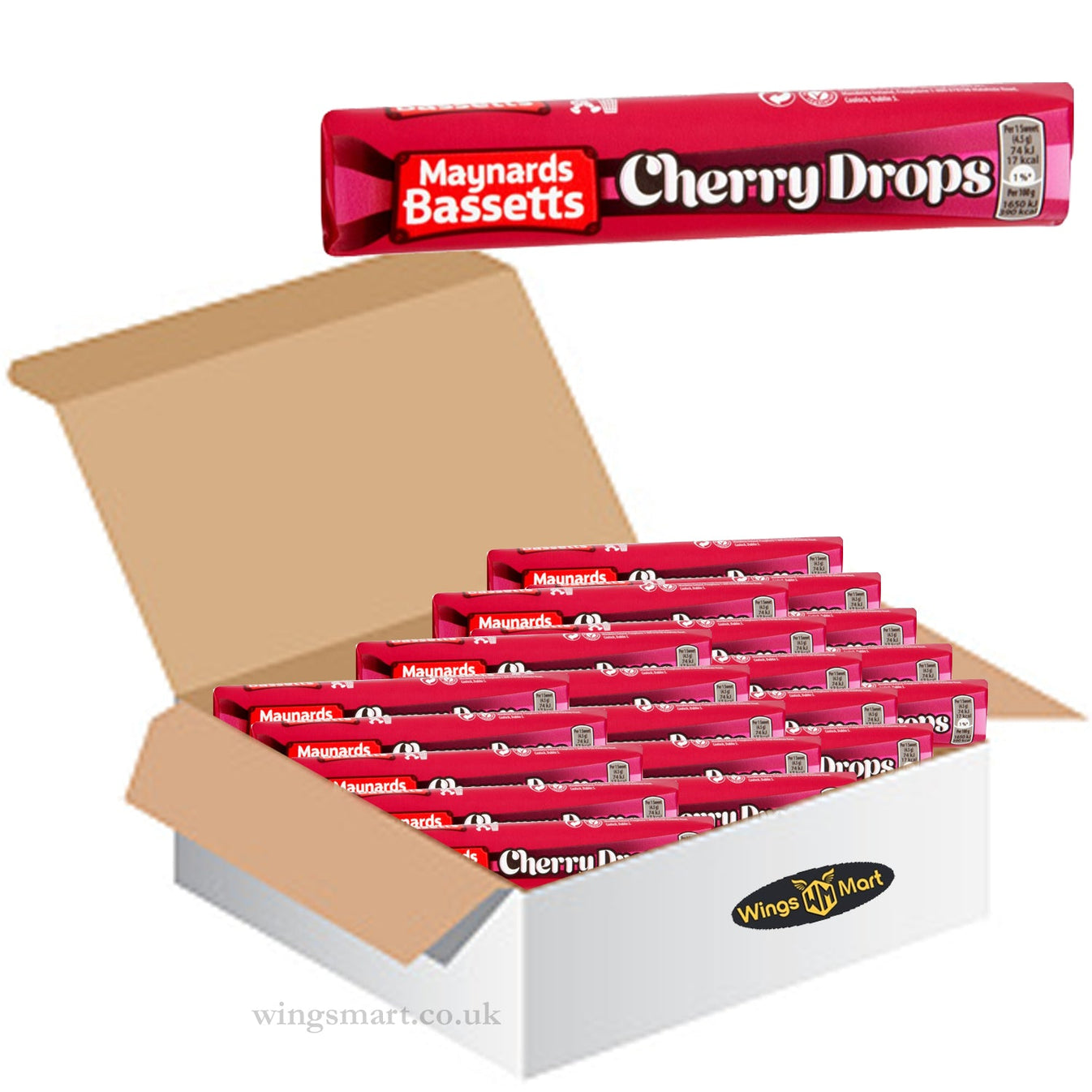 Maynards Bassetts Cherry Drops 45g | Classic British Sweets – WingsMart