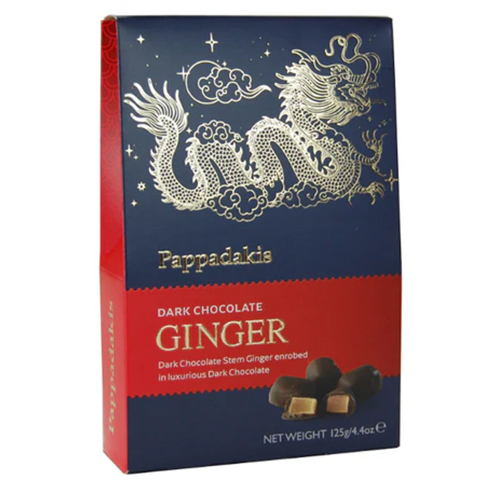 Pappadakis Dark Chocolate Ginger 125g – Gourmet Gift Box – WingsMart