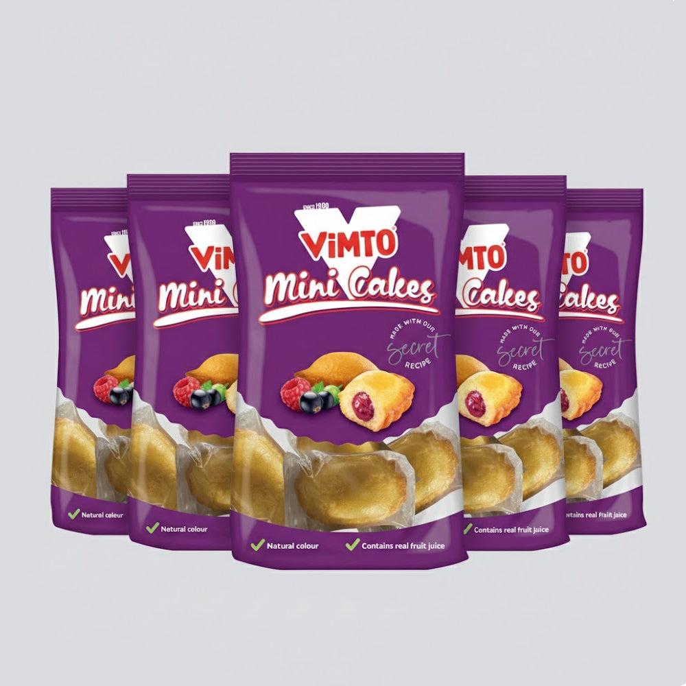 Rose Vimto Mini Cakes 200g – 5 Pack | Soft & Fluffy Treats – WingsMart