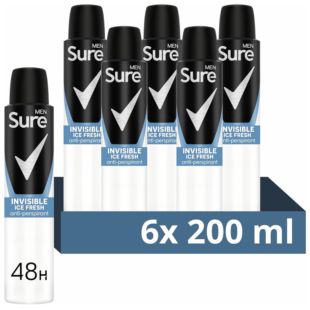 Sure Men Invisible Ice Fresh Anti-Perspirant 6 x 200ml – WingsMart